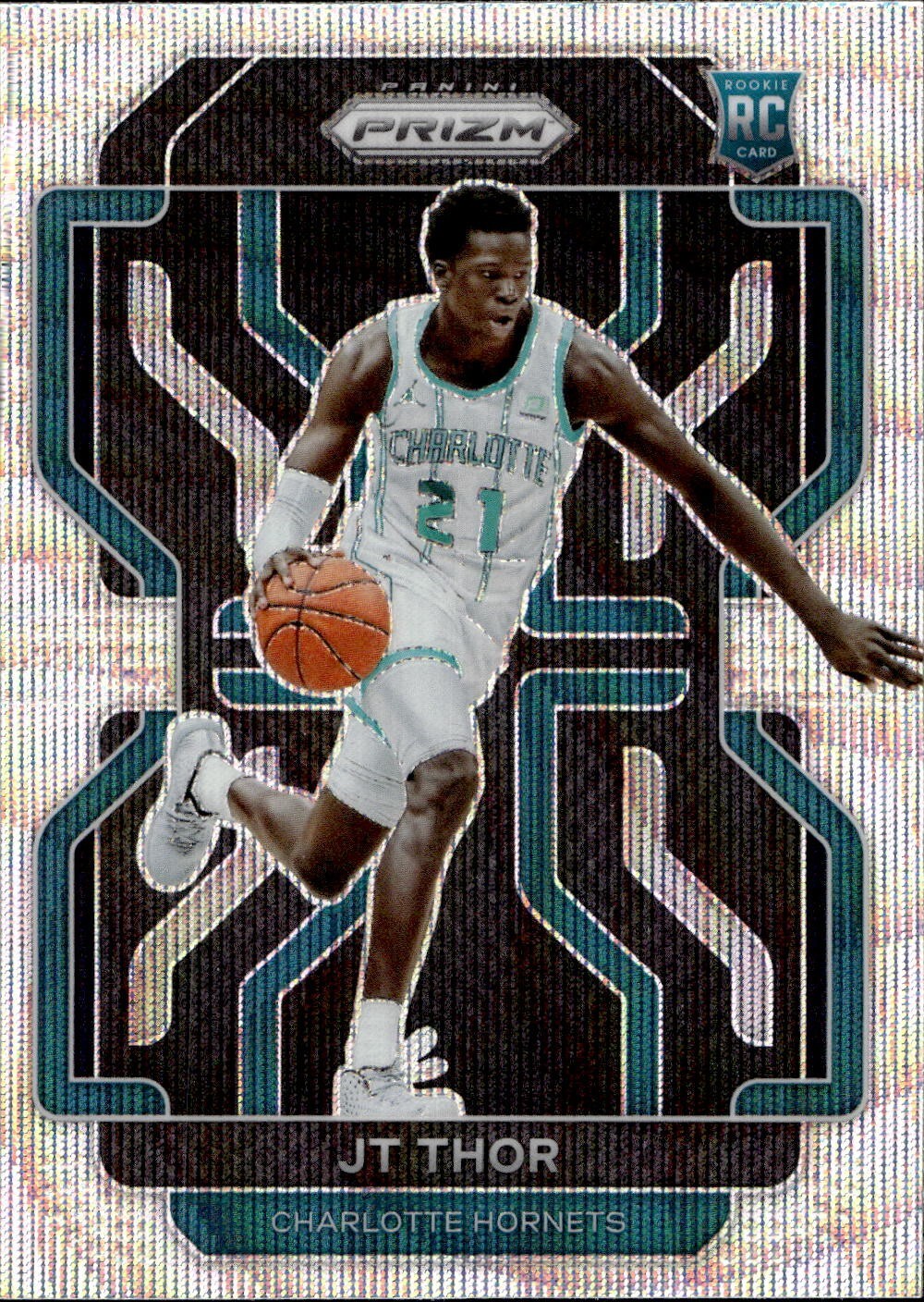 2021-22 Panini Prizm JT J.T. Thor Rookie Silver Wave Prizm Holo ...