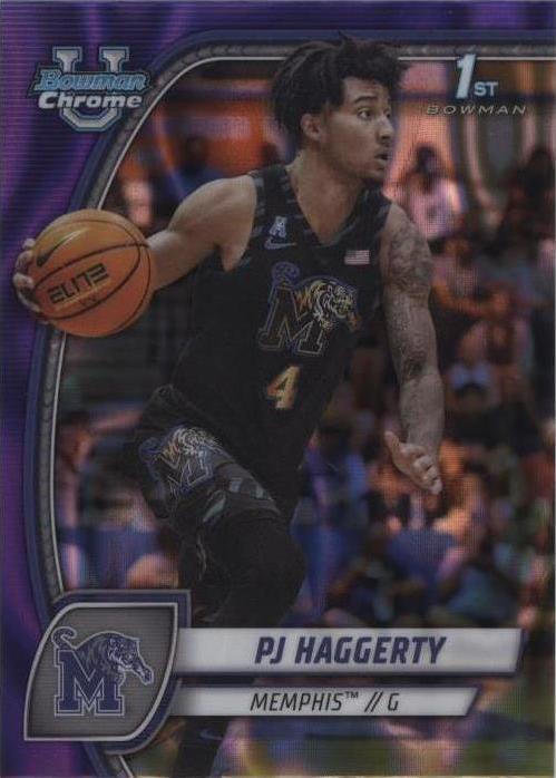 2024-25 Bowman University Chrome - PJ Haggerty #59 Purple Lava ...
