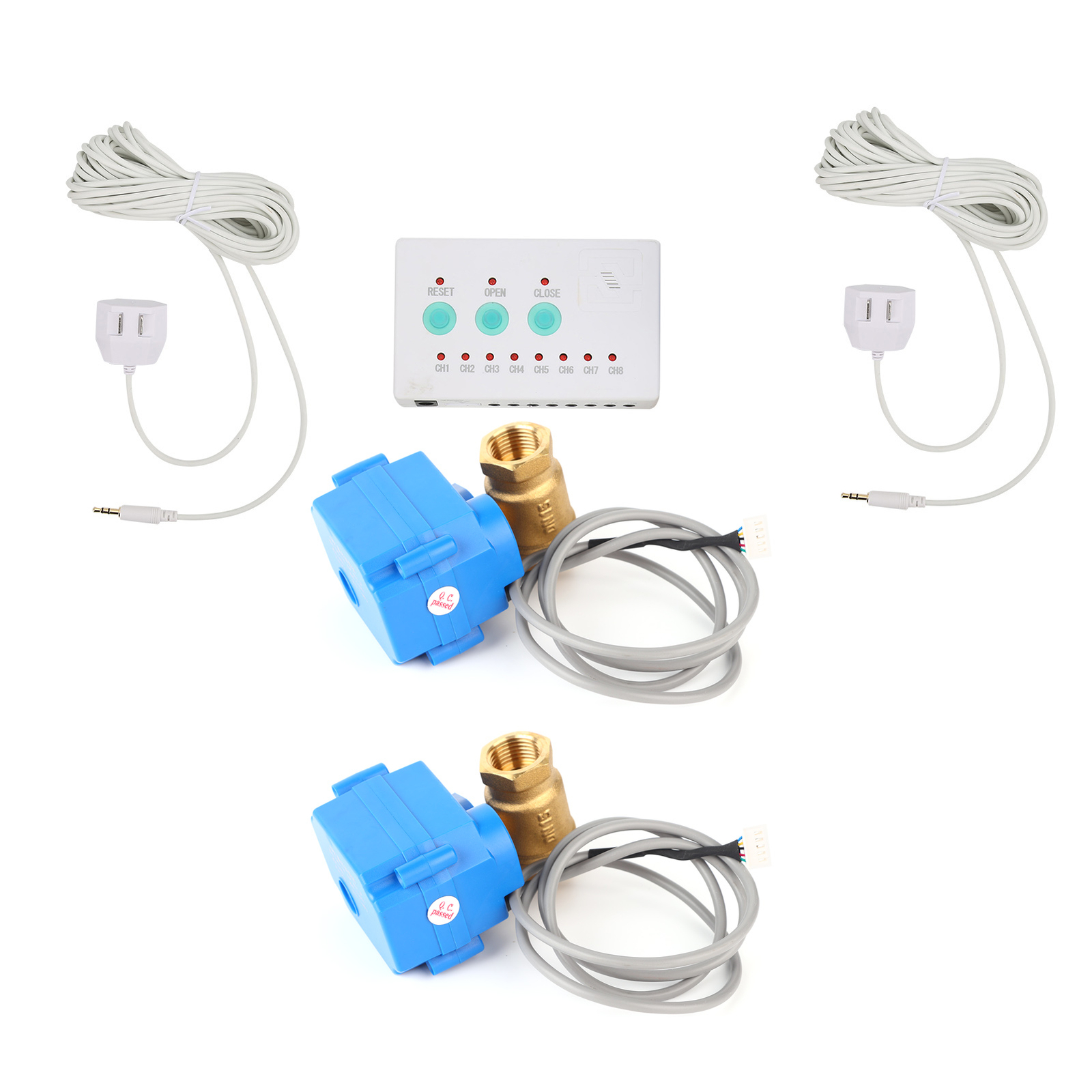 Water Leaking Sensor Double Valve Audible Alarm Home Smart Overflow ...