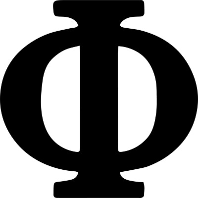 Phi Symbol Greek Fraternity Vinyl Decal Window Sticker Car Truck Bumper ...