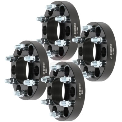 4 pcs 1.25" 5x4.5 to 5x5.5 Wheel Adapters 1/2" Studs Spacers For Ford ...