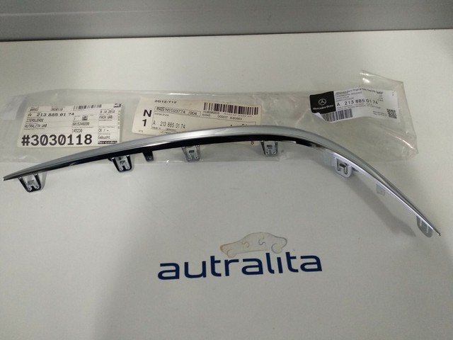 MERCEDES OEM 17-18 E400 Front Bumper Grille Grill-Trim Molding Left ...