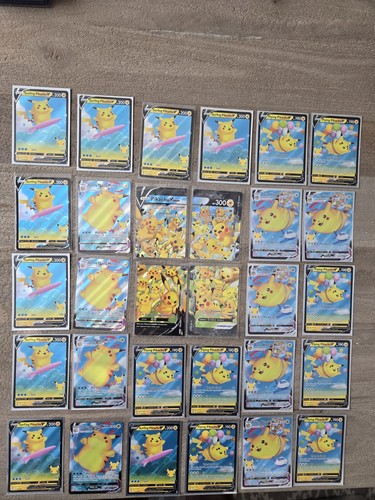 Pokemon Celebrations Pikachu Lot: 30 Cards V UNION VMAX Flying Surfing ...