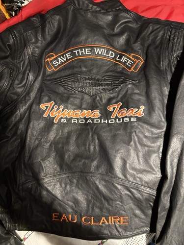 Harley Davidson Leather Jacket Shifter Motorcycle Zip Vents Cuffs Men's ...