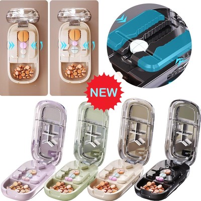 Adjustable Quartering Pill Cutter Storage-Box Portable Drug ...