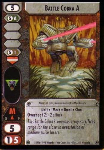 1x Battle Cobra A - C Ungraded Crusade - Battletech | eBay