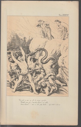 old 7,6 x 11,8 print DANTE divine comedy Inferno chant XXV v 4 Vanni ...
