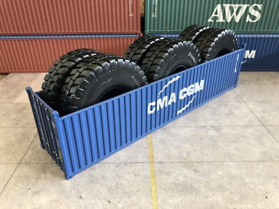 1/50 Container CMA CGM 40’ Open Top With Tyres | eBay