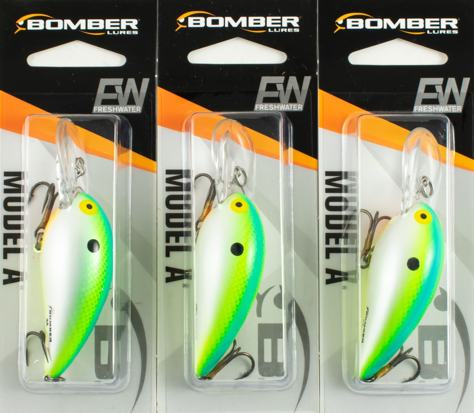(LOT OF 3) BOMBER MODEL A CRANKBAIT 5/16OZ B04ACIT CITRUCE BM5211 | eBay