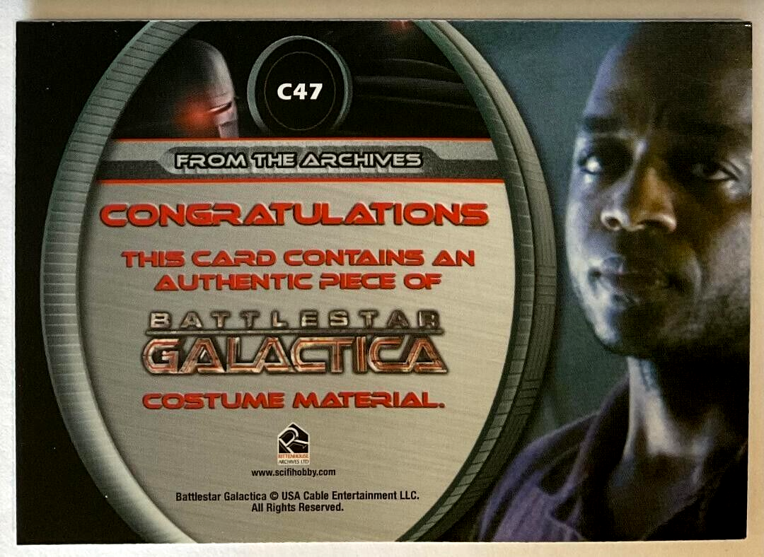 Battlestar Galactica Season 4 Costume Card C47 Rick Worthy as Simon | eBay