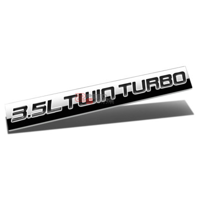 POLISH BLACK 3.5L 3.5 L TWIN TURBO METAL EMBLEM DECAL TRIM BADGE 3M ...