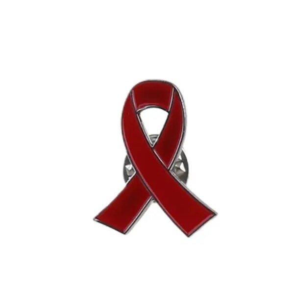 Aids HIV Awareness Pin Brooch Metal Red Ribbon Badge Support Lapel ...