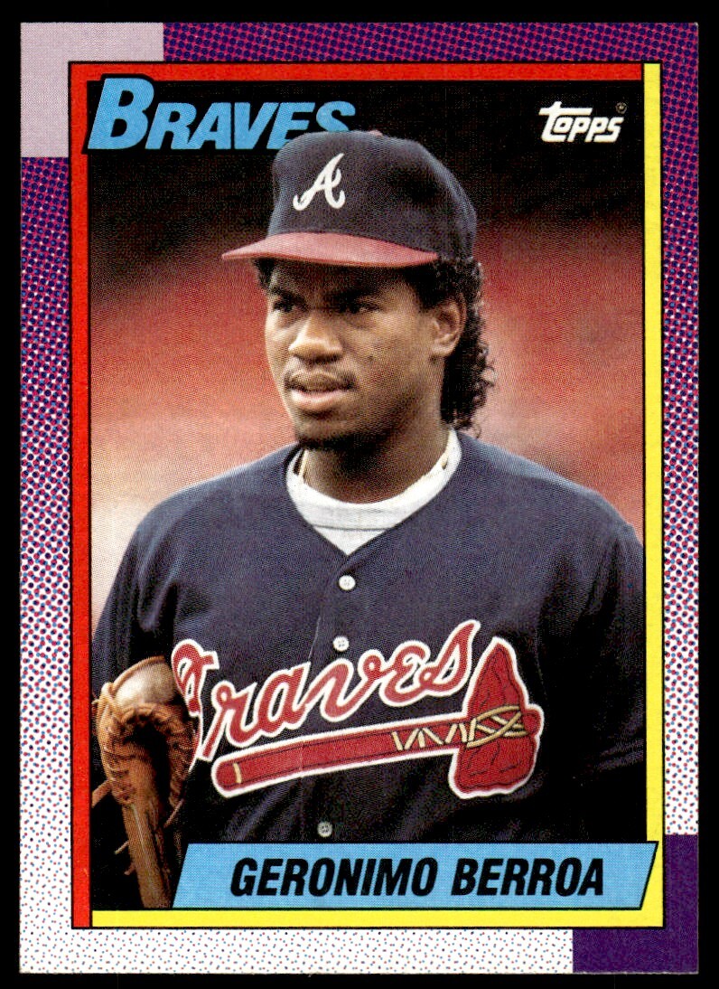 1990 Topps Baseball Card Geronimo Berroa Atlanta Braves #617 | eBay