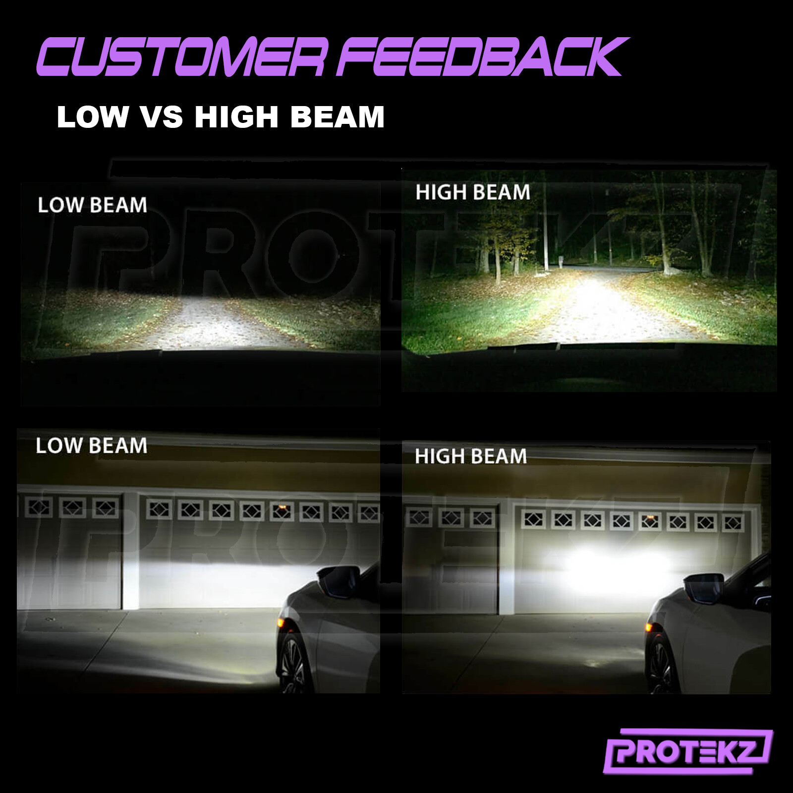 LED Headlight Kit Protekz Bulb H11 6000K Low Beam 600W for 2012 - 2015 ...