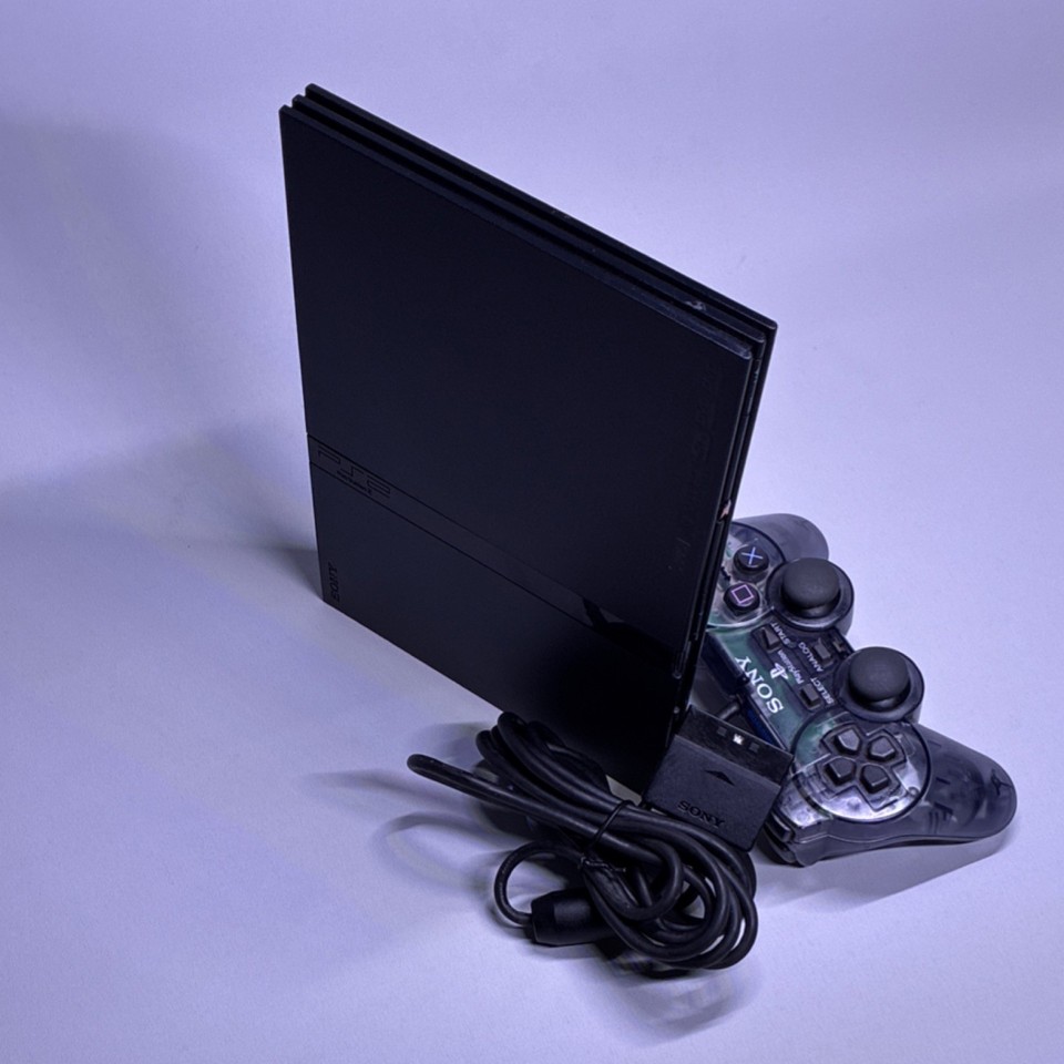 Sony PlayStation 2 Slim Black USB Ethernet Memory Card Slot Home ...