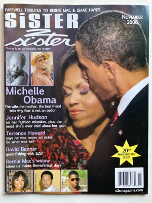 MICHELLE OBAMA November 2008 SISTER 2 SISTER Magazine JENNIFER HUDSON ...