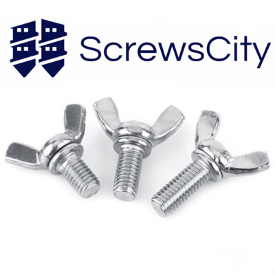 M4 M5 M6 M8 M10 M12 Butterfly Wing Screws Zinc Thumb Screws Wing Bolts ...