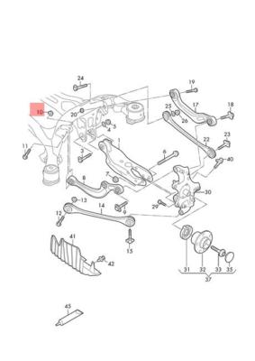 Genuine AUDI VW SEAT SKODA Hexagon Collar Nut Self-Locking 10pcs ...