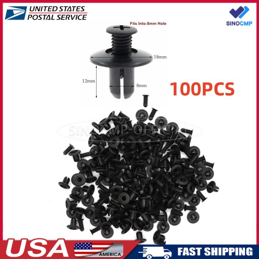 100x for Hyundai KIA Hood Rivet Trim Fastener Clips Bumper Retainer ...