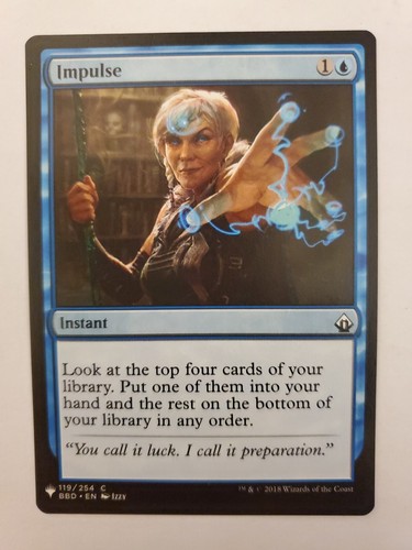 MTG Magic The Gathering Card Impulse Instant Blue Battlebond 2018 | eBay