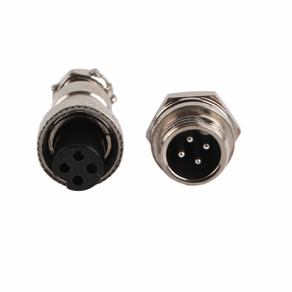 Durable 10 Set GX12 4Pin 12mm Aviation Plug Male Female Metal Socket ...