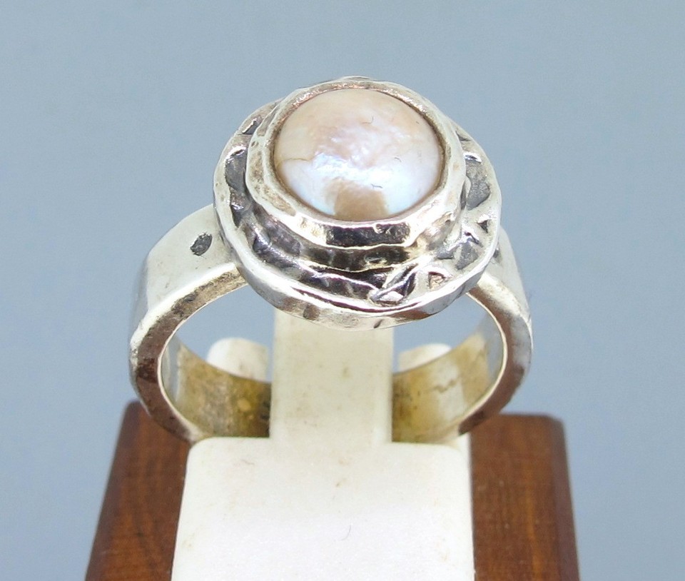Sherry Tinsman Sterling Silver Pearl Ring Size 6.5 | eBay