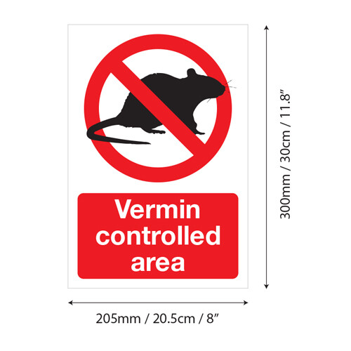 Vermin Controlled Area Rat | Health and Safety Sticker / Sign | eBay UK