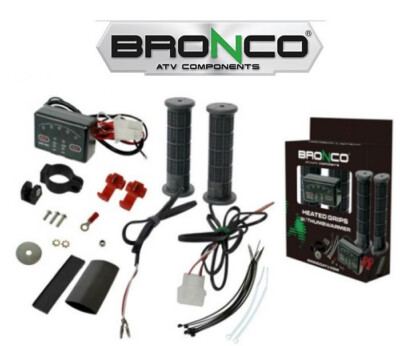 Bronco Heated Molded Grips with Thumb Warmer ATV Hand Heater Kit ...