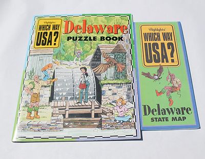 Highlights Which Way USA? Delaware Puzzle Book & Map States Unused | eBay