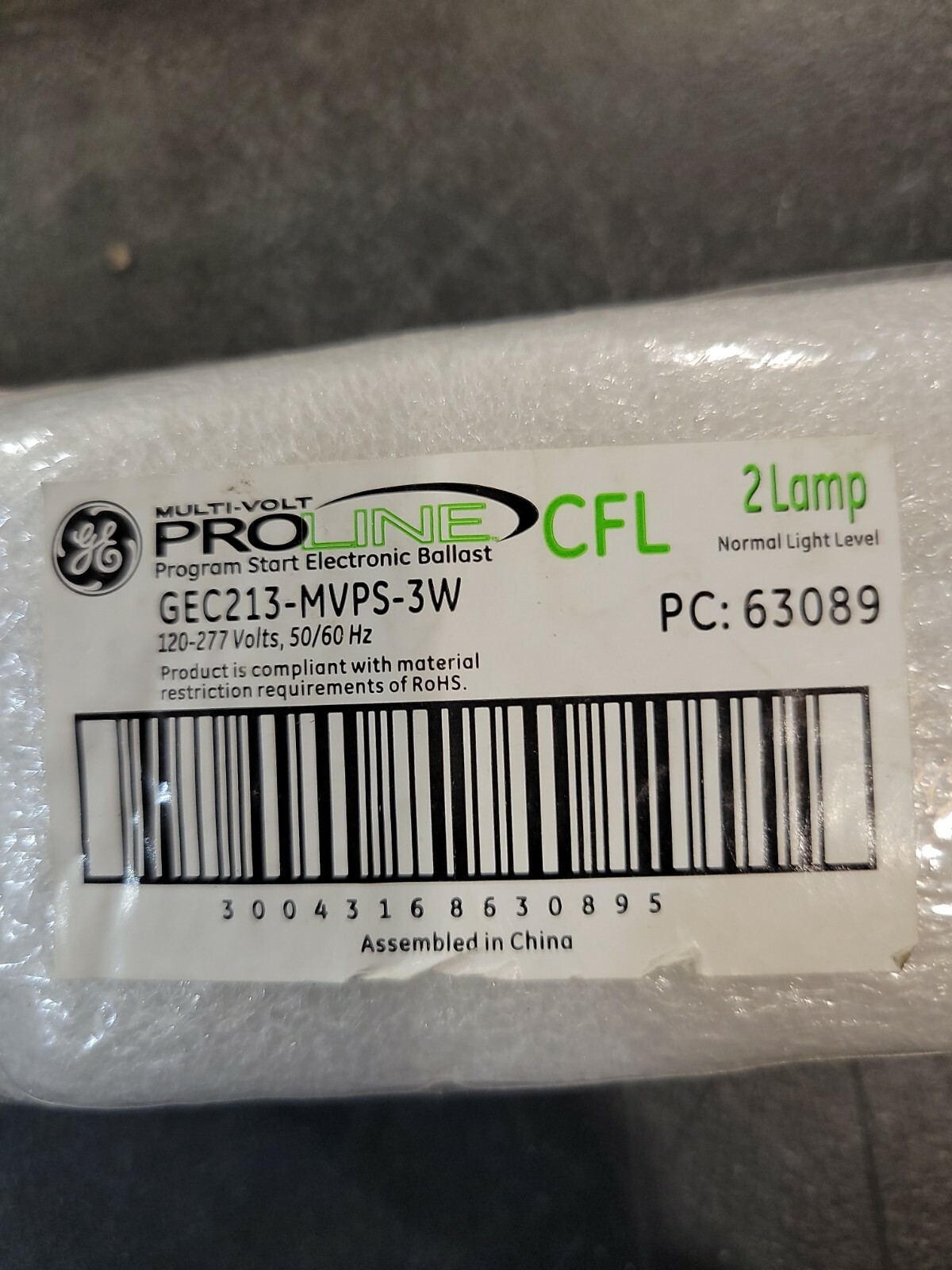 GE ProLine GEC213-MVPS-3W - 63089 Compact Fluorescent Ballast | eBay