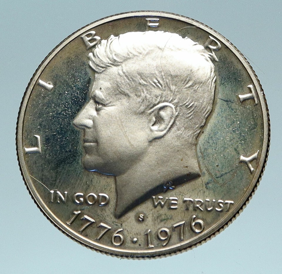 1976 USA United States JFK John F. Kennedy Proof Silver 1/2 Dollar Coin ...