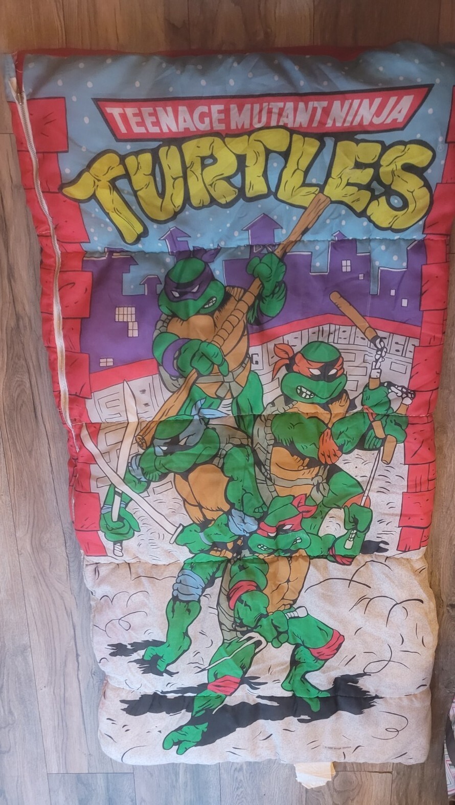Vintage 1988 Teenage Mutant Ninja Turtles Sleeping Bag TMNT 30"x 57" | eBay
