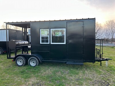 NEW BBQ pit Charcoal grill Smoker Concession style Trailer 18' kitchen ...