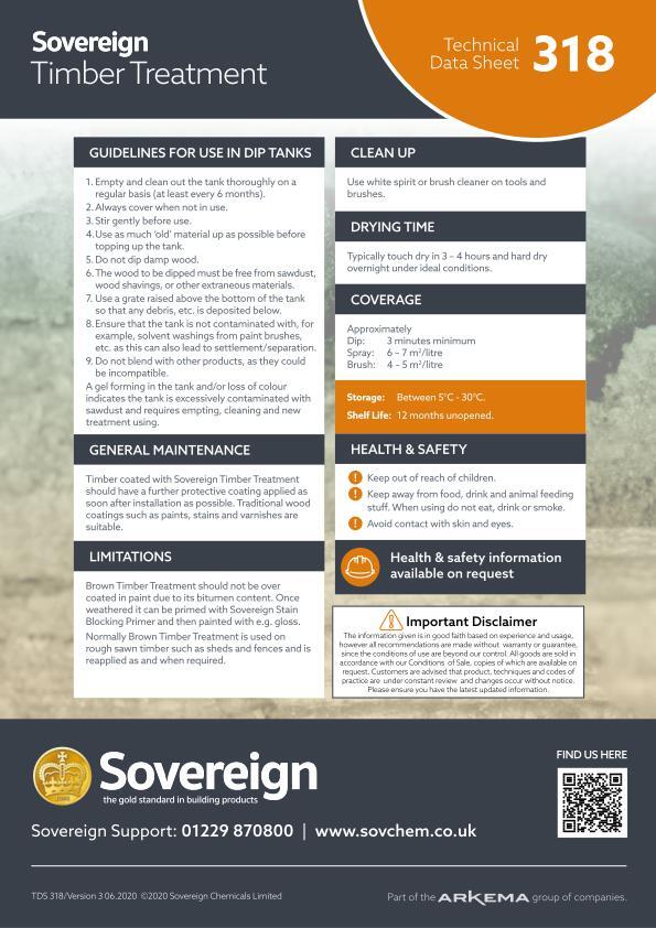 BROWN SOVEREIGN TIMBER TREATMENT 5 LTR | eBay UK