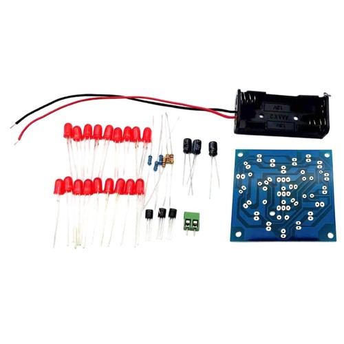 DIY 18 Red LED Heart Shaped Flashing Lamp for Hands On Circuit ...