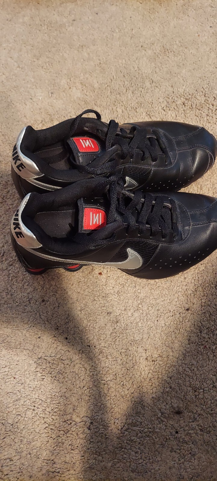 Nike Shox Classic Womens Running Shoes Black Silver 343907-003 Size 8.5