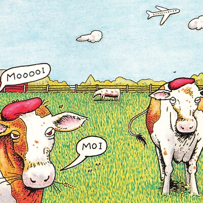 Postcard Cows Farm Barn Funny Novelty Humor Moo Selfish Cows from ...