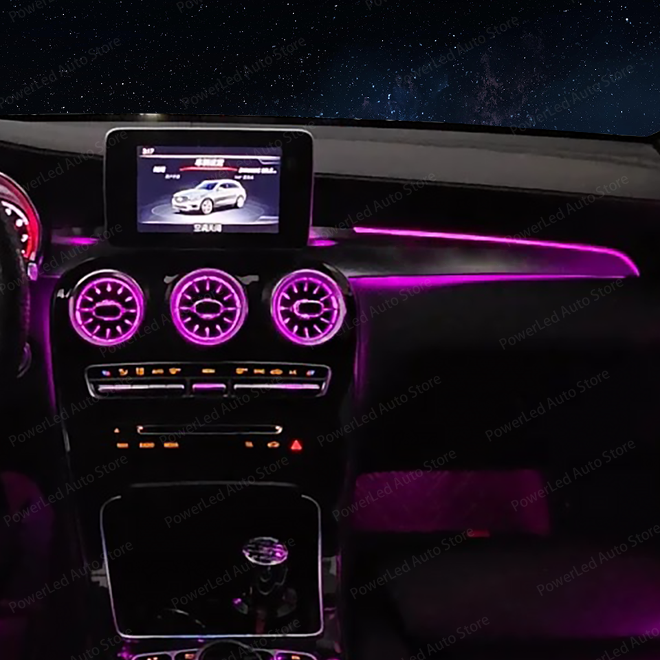 LED Co-pilot Backrest Lamp Ambient Light App Control For Mercedes Benz ...