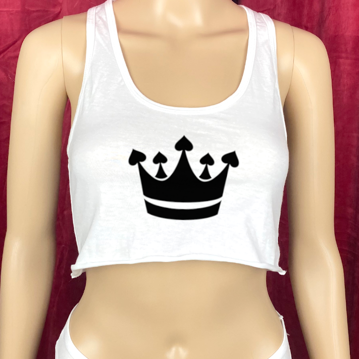 Queen of Spades Shirt QOS Crown Crop Top Slutty BBC Only Clothing ...