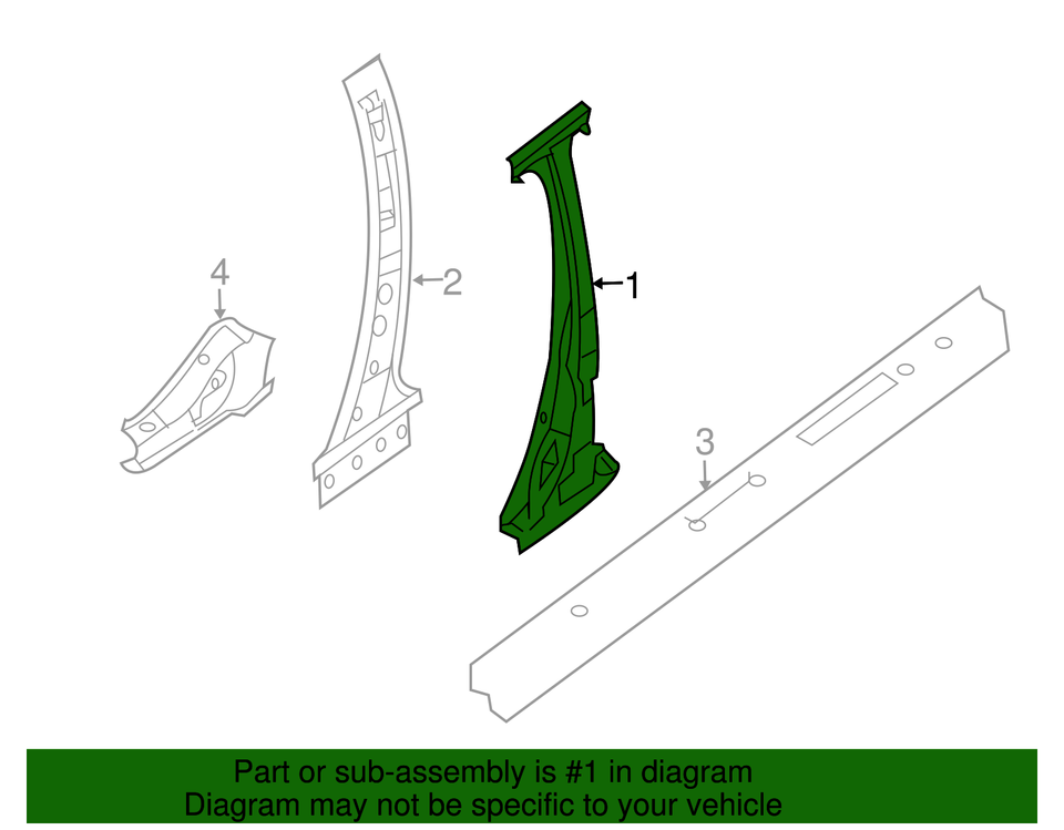 Genuine Nissan Center Pillar Reinforced G6515-3TAMA | eBay