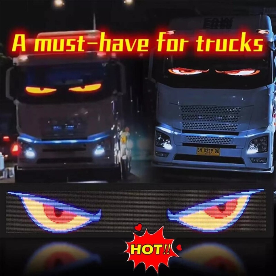 Remote Controlled Car Devil Eye Lights Smart LED Soft Screen Kit | eBay