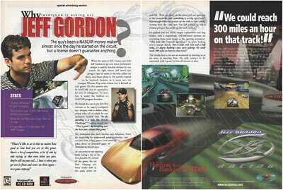 Jeff Gordon XS Racing Print Ad/Poster Art Playstation PS1 PC Big Box (B ...