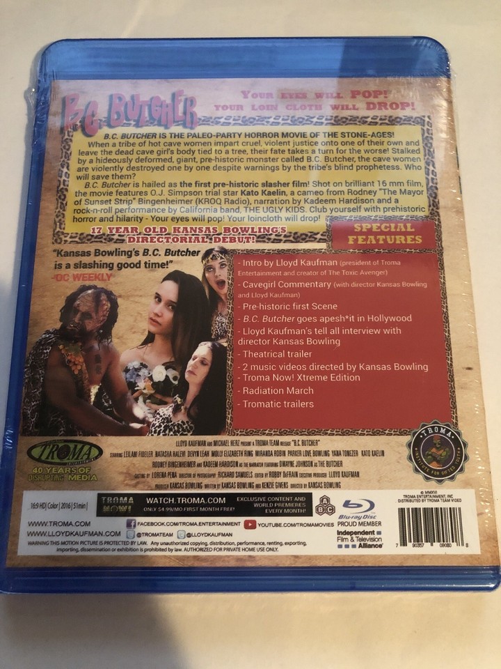B.C. Butcher Blu-ray (Troma) BRAND NEW SEALED RARE Slasher Horror ...
