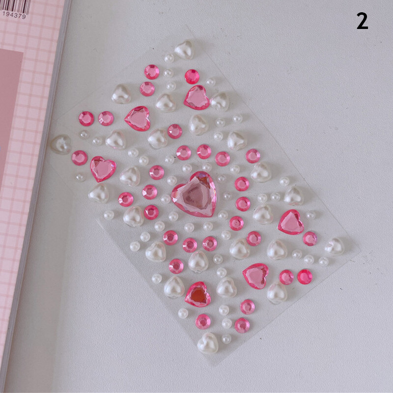 1 Sheet Acrylic Heart Shape 3D Sticker Handbook Decor Photo Album ...