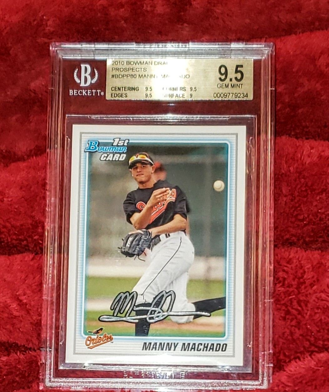 MANNY MACHADO 2010 BOWMAN DRAFT PROSPECTS #BDPP80 ROOKIE BGS 9.5 🔥GEM ...