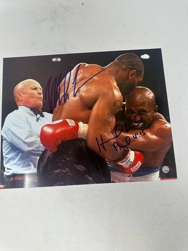 Mike Tyson Evander Holyfield DUAL Autograph Signed 8x10 Photo Steiner ...