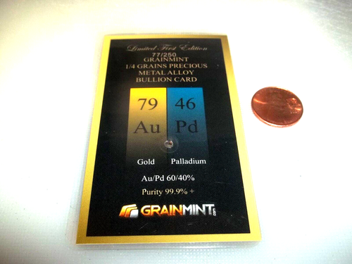 GOLD & PALLADIUM BARTER CARD, GRAINMINT 60%/40% | eBay