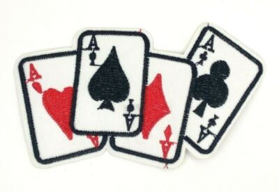 us seller 4 Aces Hand Cards Player Poker Patch Iron-On/Sew-On ...