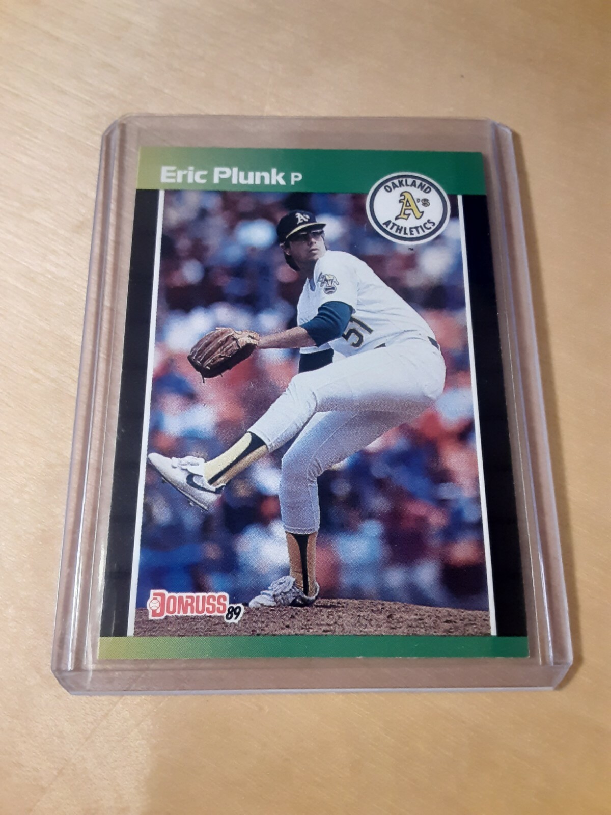 1989 Donruss #125 ERIC PLUNK Oakland Athletics Baseball Card, Pitcher ...