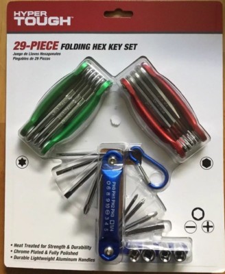29 Piece Folding Hex Key Set HYPER TOUGH New | eBay